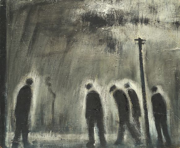 Bonhams : Theodore Major (British, 1908-1999) Figures in the street