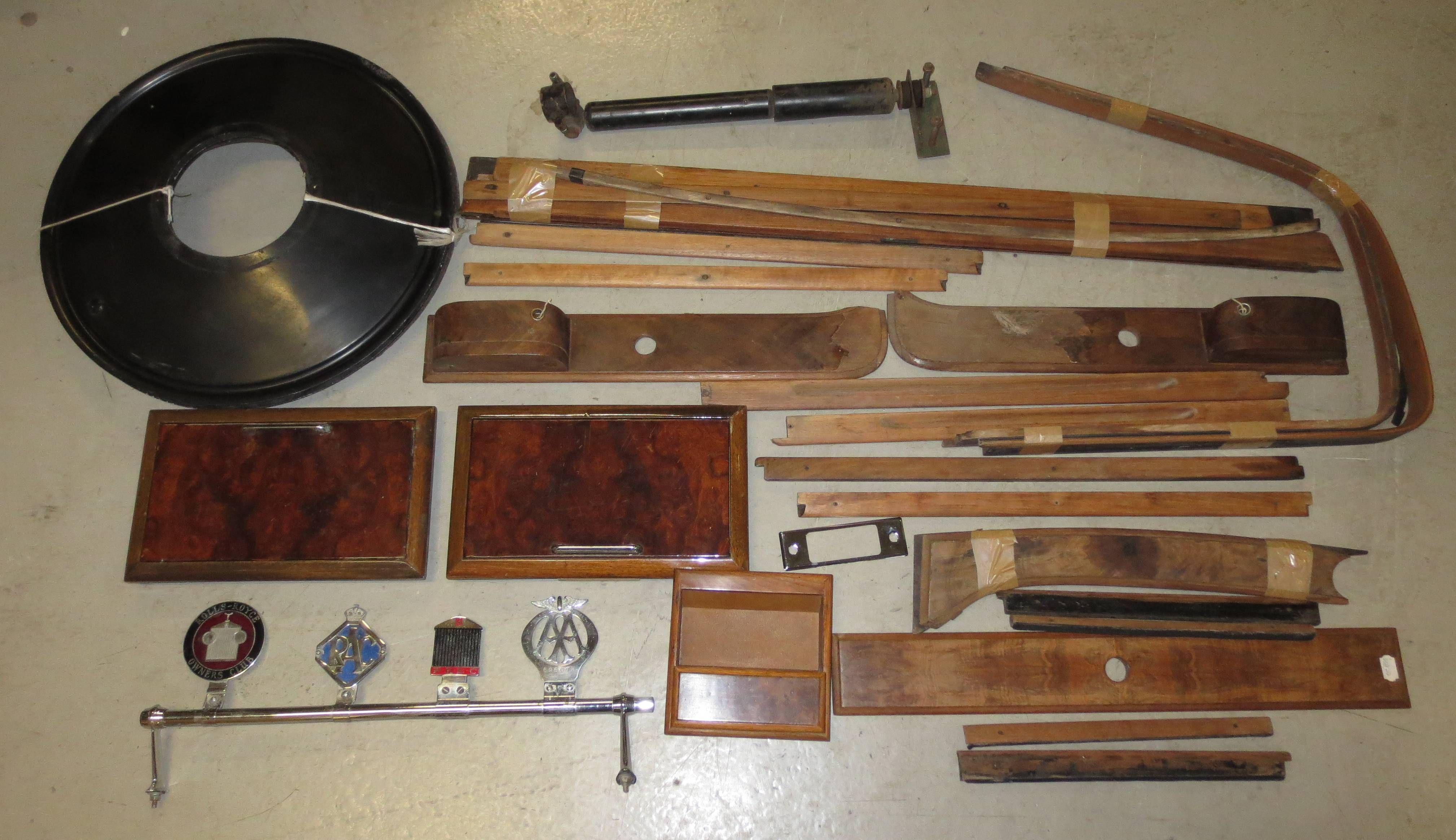 Bonhams Cars : Interior wooden trim for a Rolls-Royce 20/25Hp,