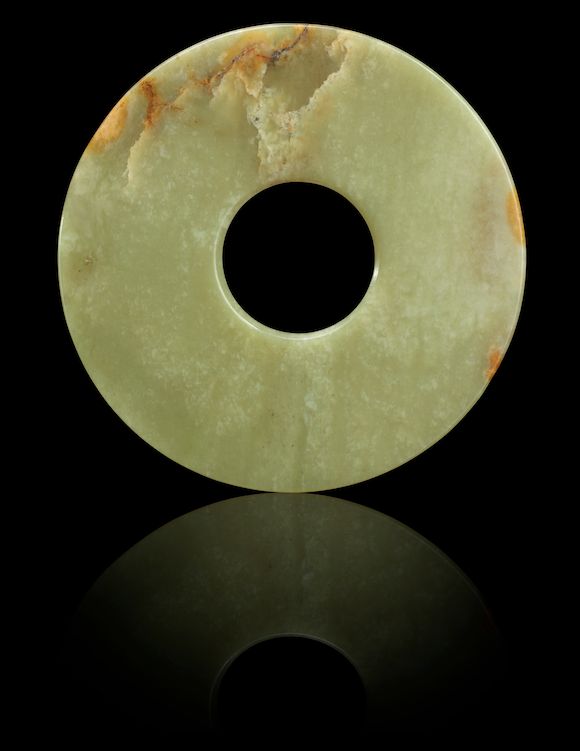 Bonhams : A jade 'bi' disc Yuan / early Ming dynasty