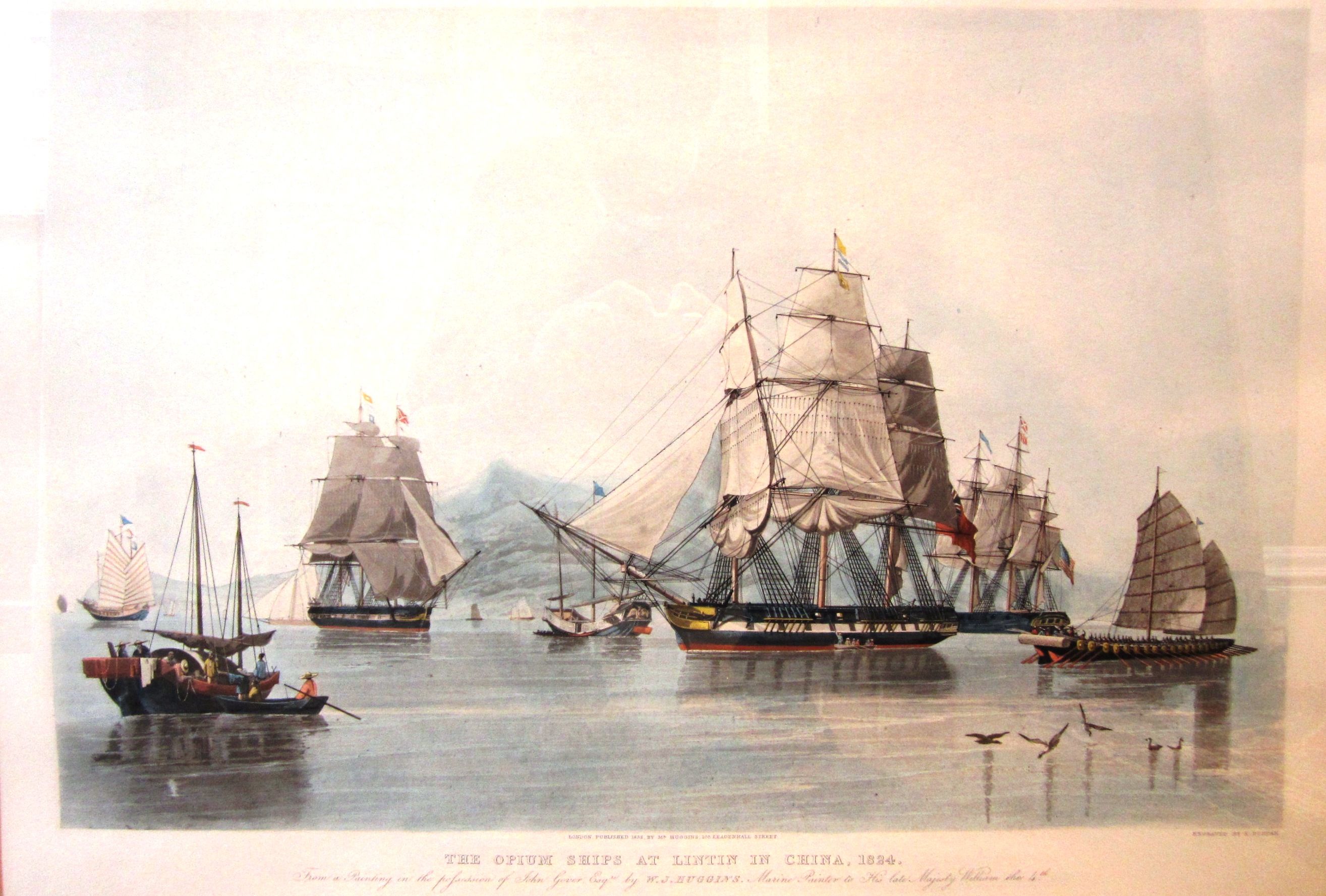 Bonhams : After William John Huggins The opium ships at Lintin in China,
