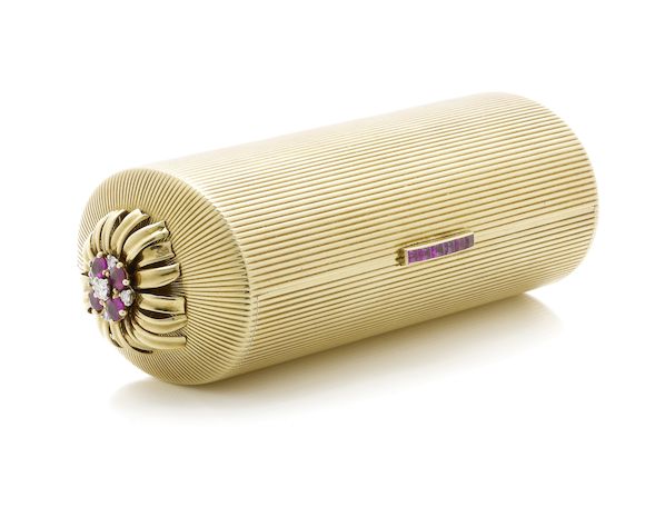 Bonhams : A ruby and diamond-set cigarette case, by Cartier ...