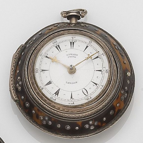 Bonhams : Edward Prior, London. A silver and tortoiseshell triple cased ...