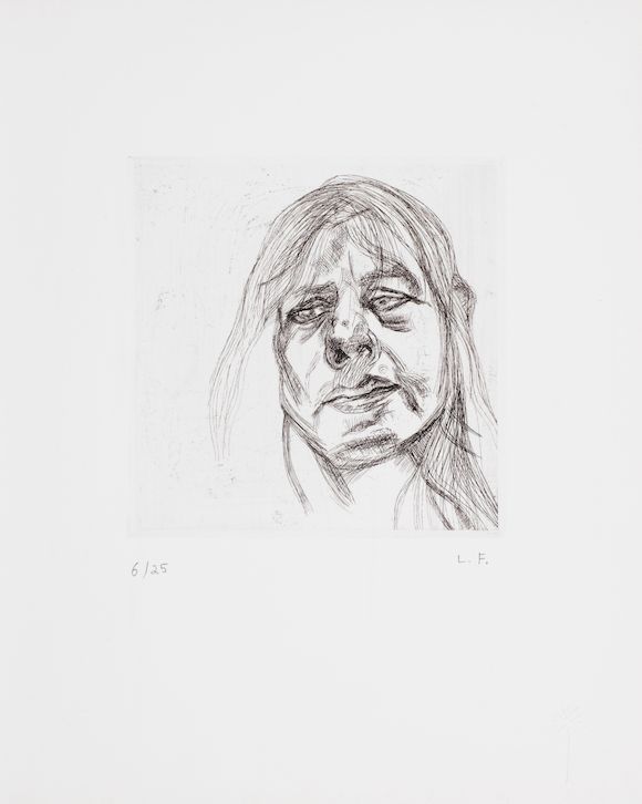 Bonhams : Lucian Freud (British, 1922-2011) Head of a Woman Etching ...