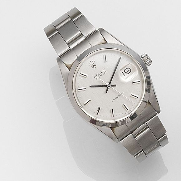 Bonhams : Rolex. A stainless steel manual wind calendar bracelet watch ...