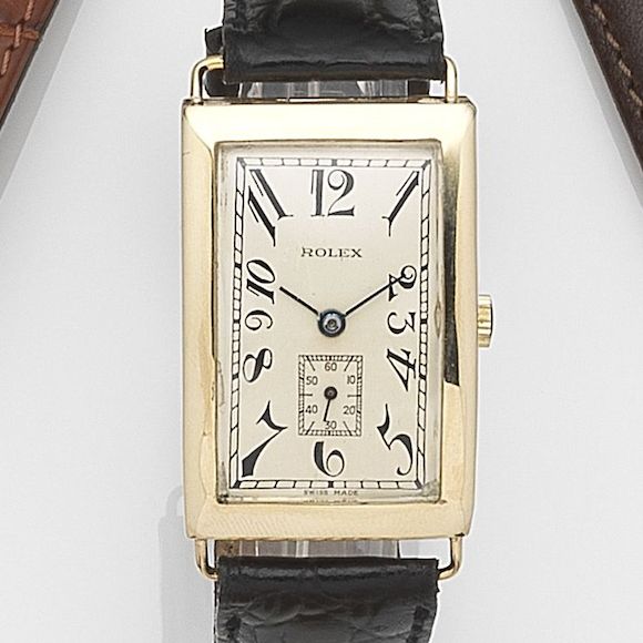 Bonhams : Rolex. A 9ct gold manual wind wristwatch Case No.45498 ...