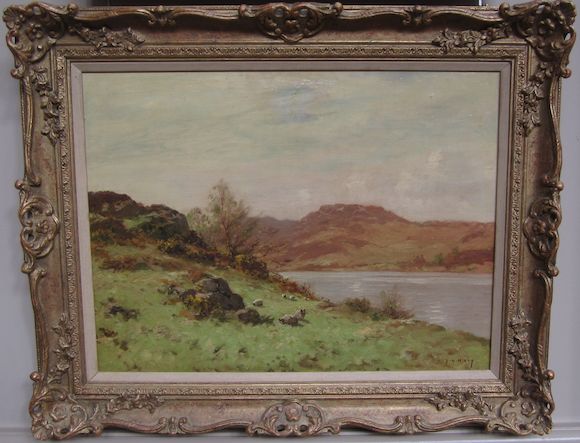 Bonhams : Thomas Hope McKay (British, active 1870-1930) Sheep in a ...