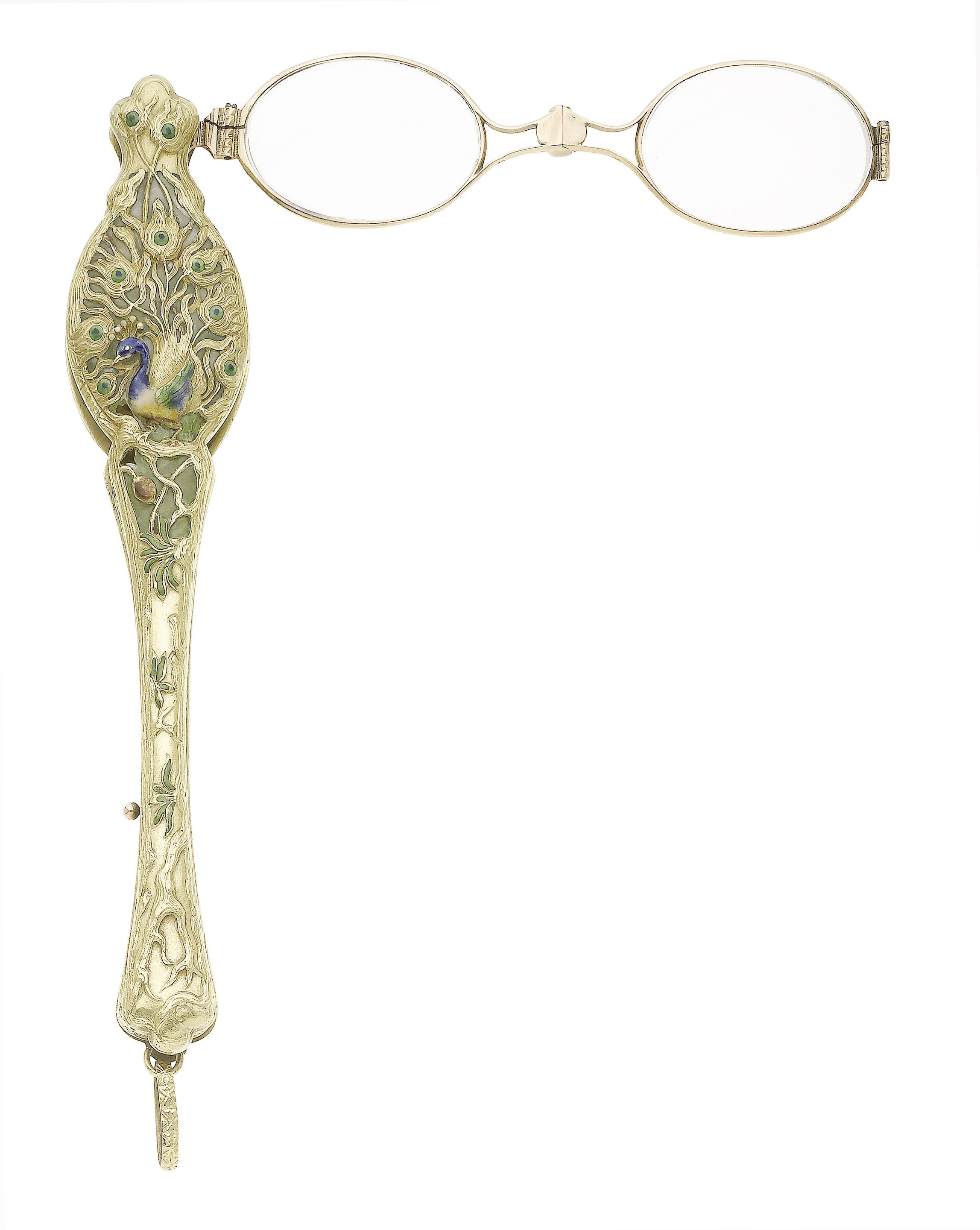 Bonhams : A pair of art nouveau enamel lorgnettes, (illustrated above)