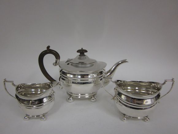 Bonhams : A silver three piece tea service by Israel Freeman & Son Ltd ...