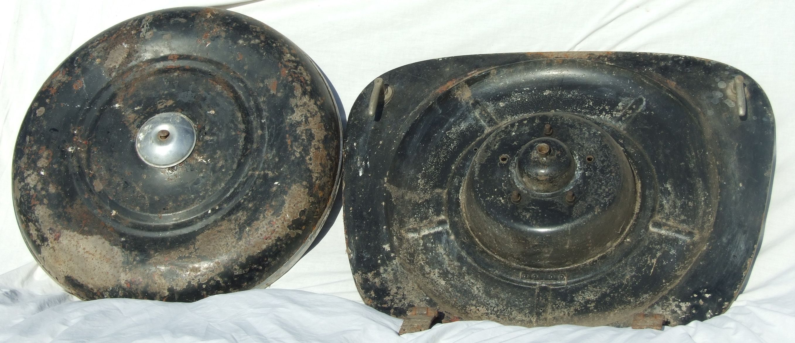 Bonhams Cars : A Citroen boot lid and spare wheel cover, circa 1936,