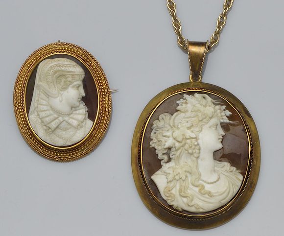 Bonhams : Two Victorian shell cameos (2)