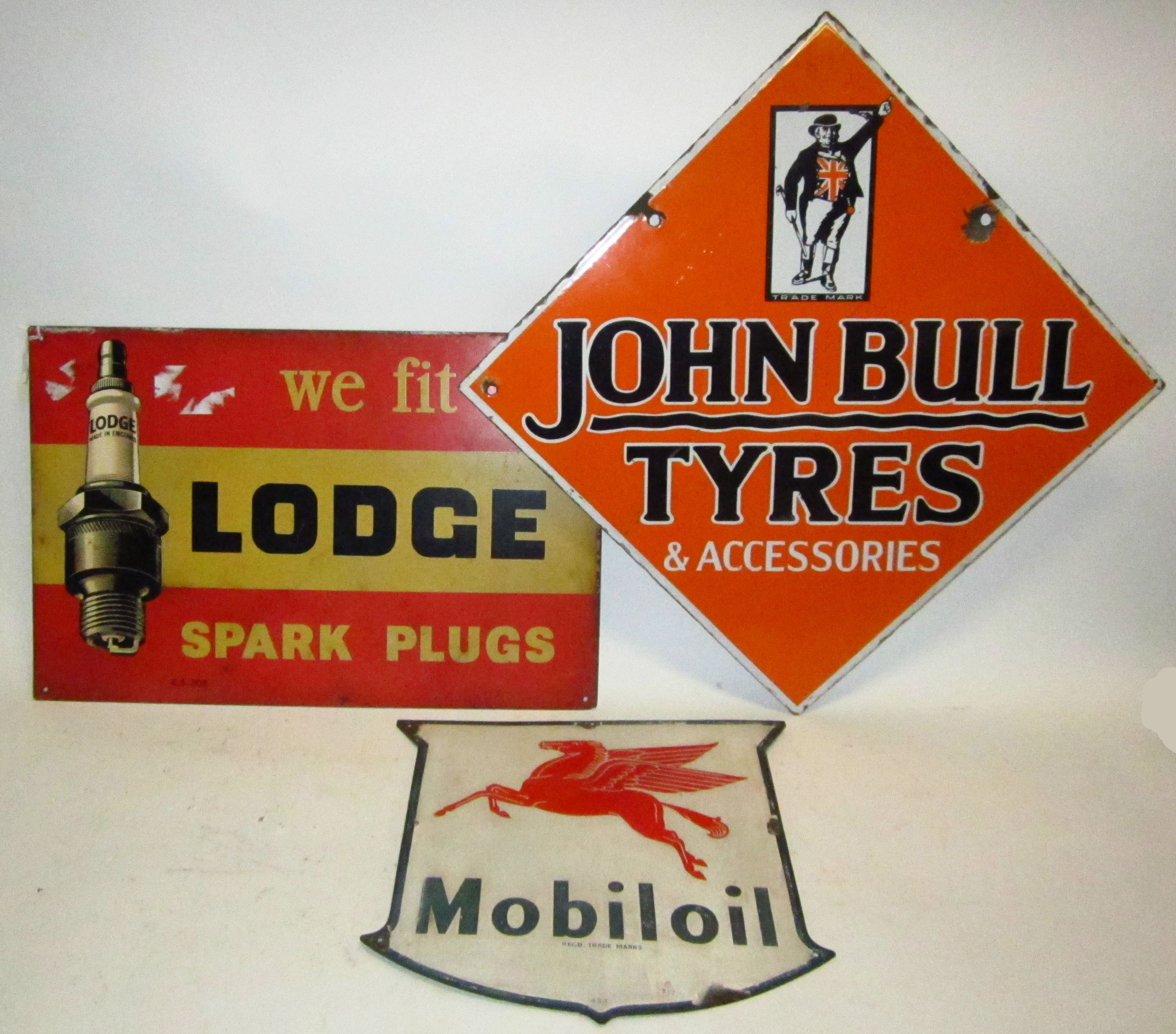 Bonhams Cars : Three advertising signs,