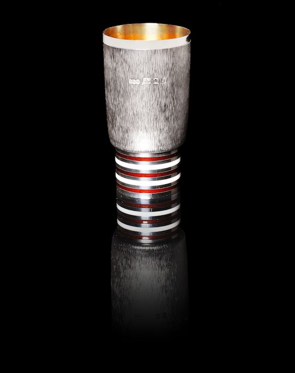 Bonhams : GERALD BENNEY: A silver and enamelled goblet London 1973 ...