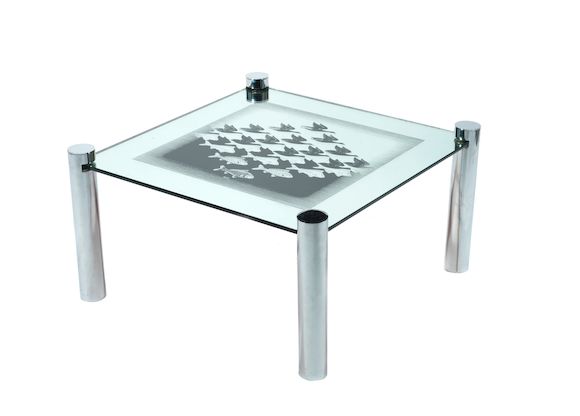Bonhams : Ringo Starr: A Ringo Or Robin glass and chrome coffee table ...