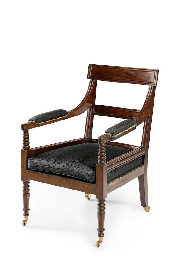 Bonhams A Regency Mahogany And Upholstered Bergere