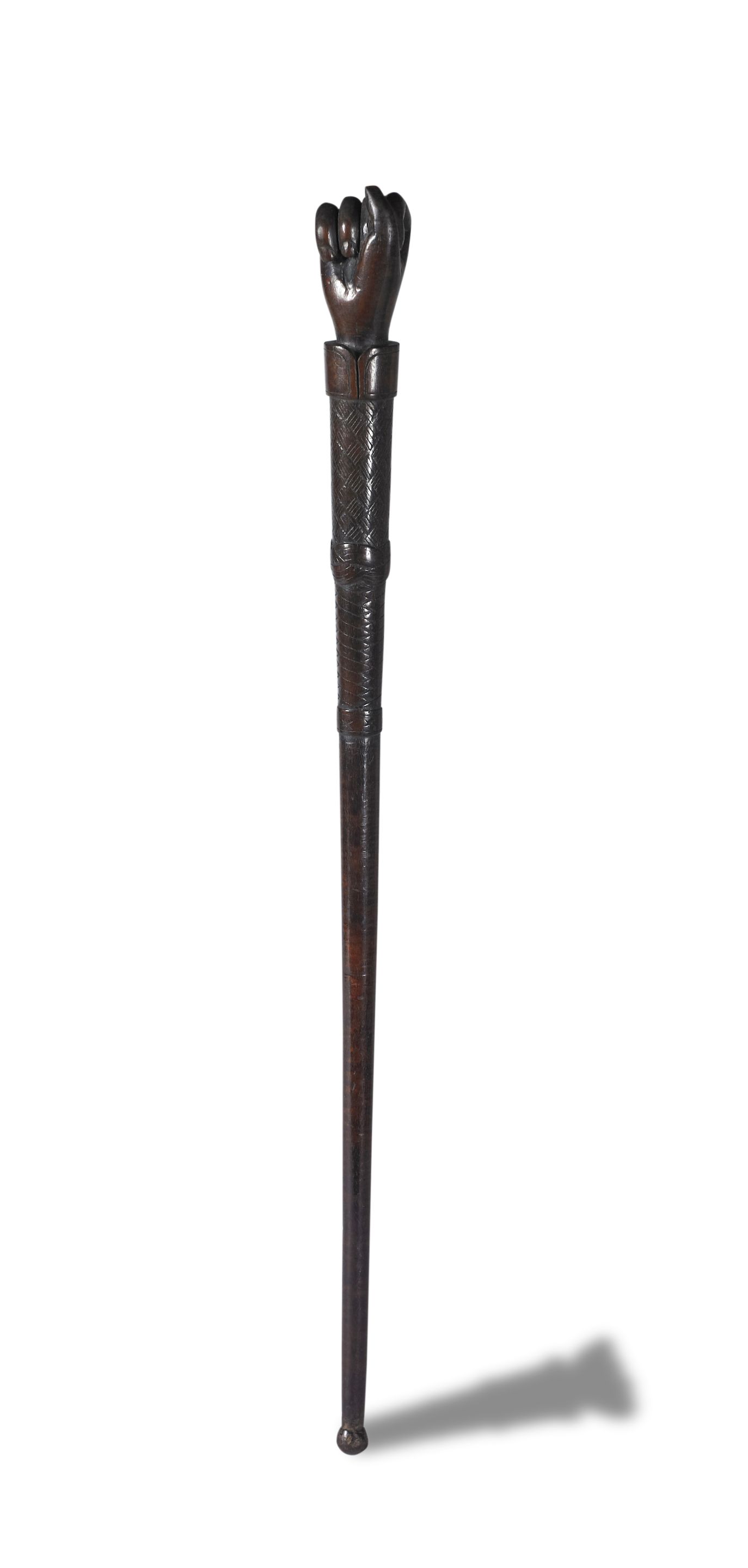 Bonhams : An Australian fiddle-back blackwood swagger stick