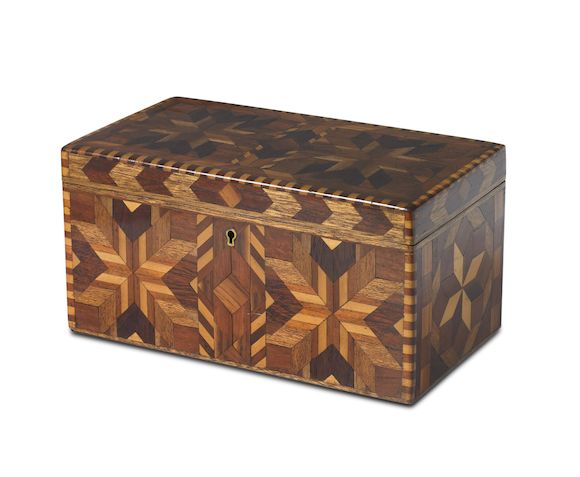 Bonhams : An Australian parquetry specimen wood box