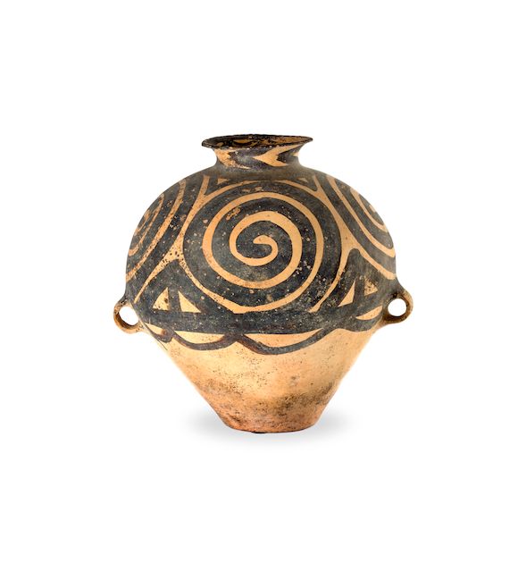 Bonhams : A Chinese Neolithic painted pottery jar Majiayao Culture ...