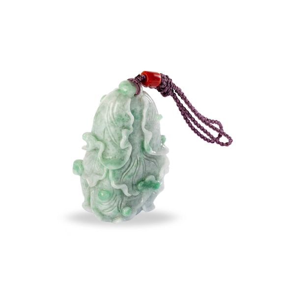 Bonhams : A Chinese carved jadeite cabbage