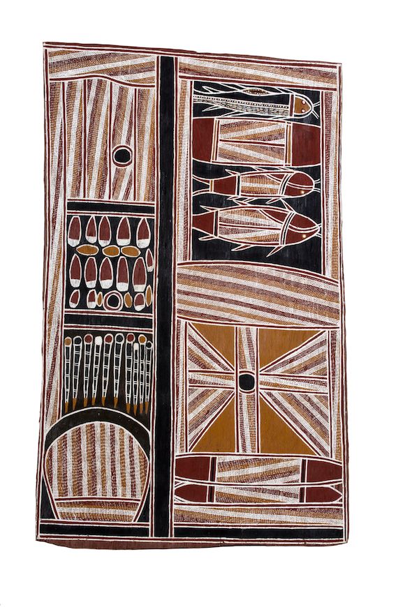 Bonhams : David Daymirringu Malangi (1927-1999) Artist's Clan Lands on ...