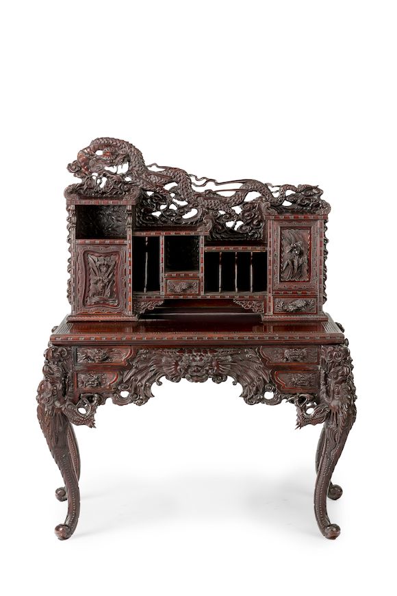 Bonhams : A Chinese export writing desk together with an associated ...
