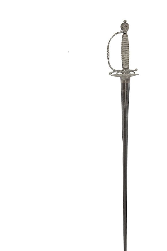 Bonhams : An English Silver-Hilted Small-Sword, A Cup-Hilt Rapier In ...