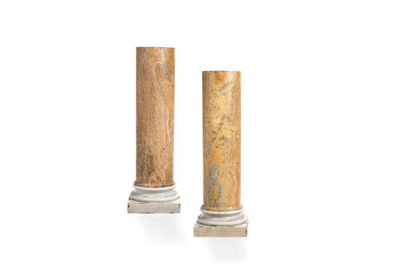 Bonhams : A pair of Italian 19th century Montalcino onyx columns ...