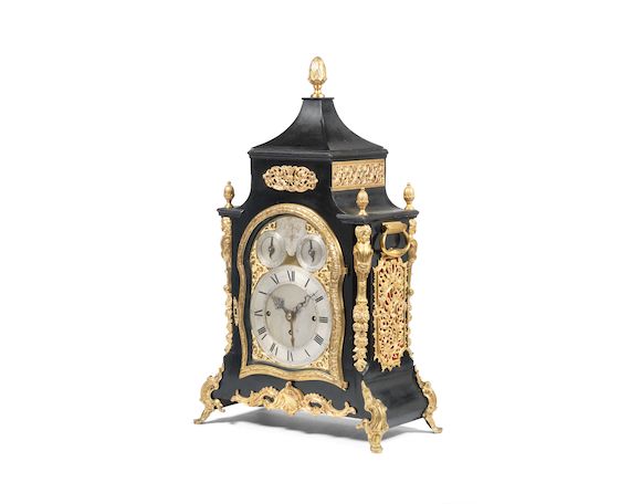 Bonhams : A late 18th century ebonised musical table clock Robert Philp ...