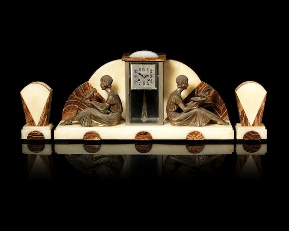 Bonhams : Demetre Chiparus (1886-1947) An Art Deco Metal and Marble ...