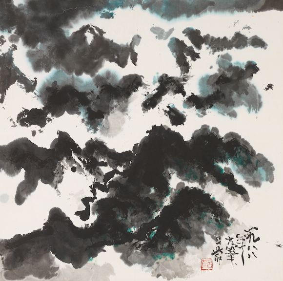 Bonhams : Lu Meng (1915-1996) Misty Mountain