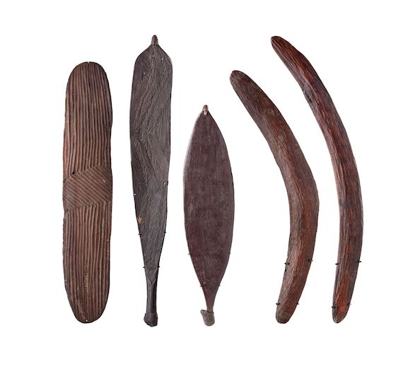 Bonhams : A Group of Five Artefacts, Western Australia Lengths: 66.5cm ...