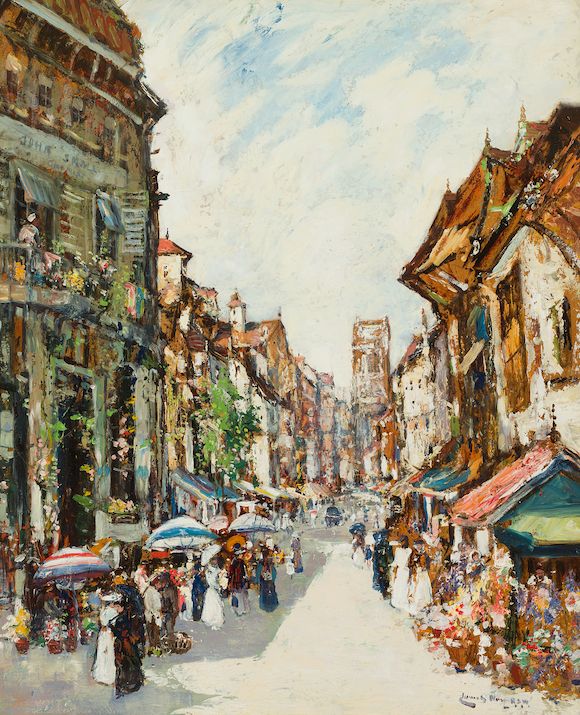 Bonhams : James Kay RSA RSW (British, 1858-1942) Exeter 60 x 50 cm. (23 ...