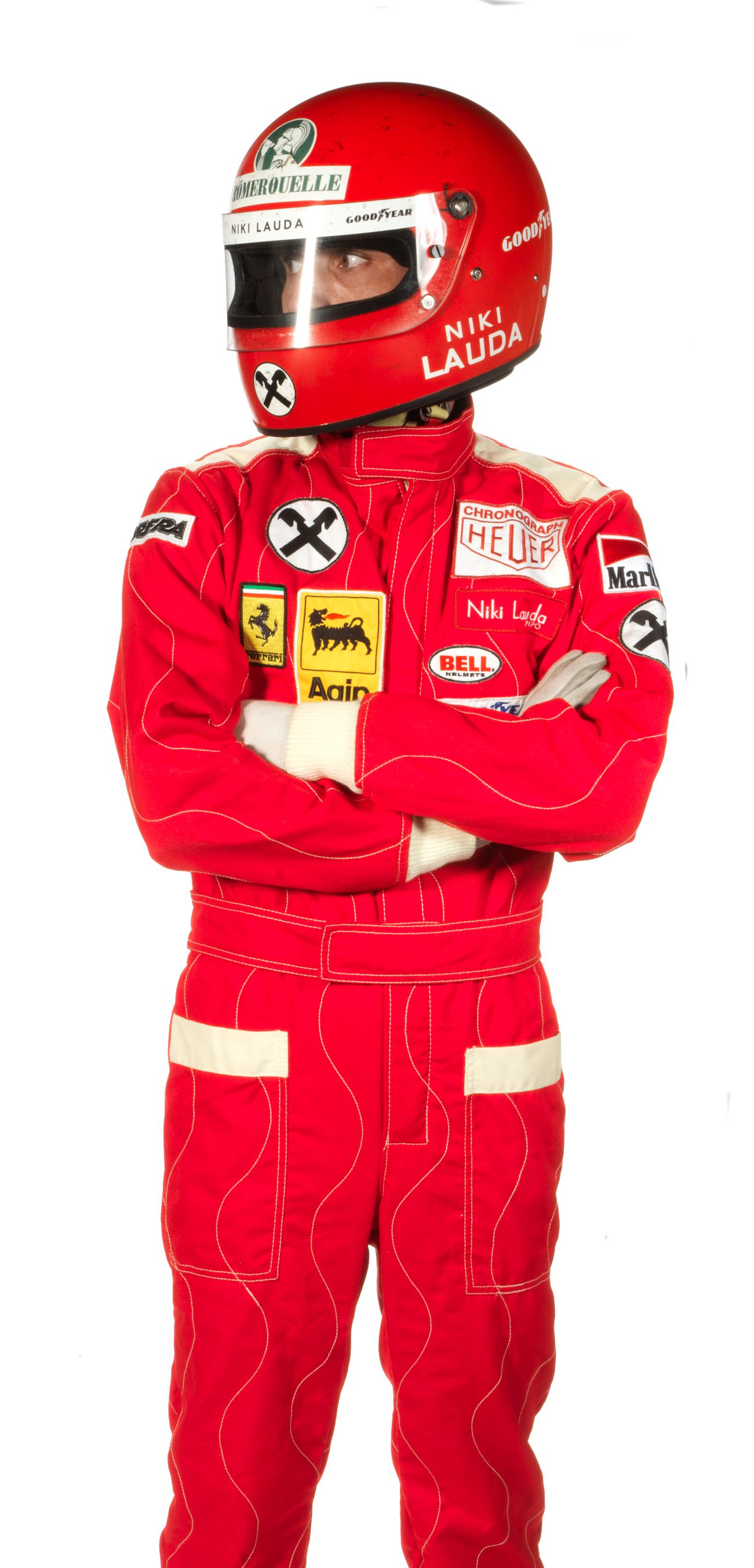 Bonhams Cars : A 'Niki Lauda' helmet and race-suit costume as worn in ...