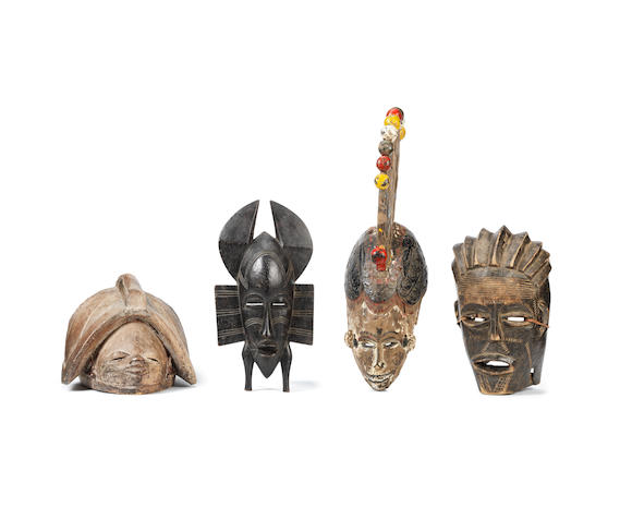 Bonhams Four African Masks West Africa And Angola 4
