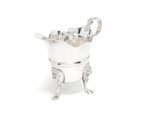 Bonhams : An Irish silver cream jug by Andrew Goodwin, Dublin circa 1750