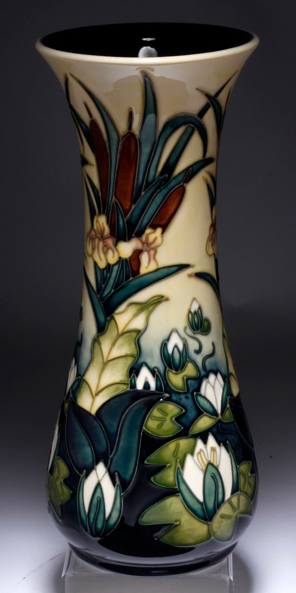 Bonhams : Five pieces of modern Moorcroft pottery, Comprising a tall ...