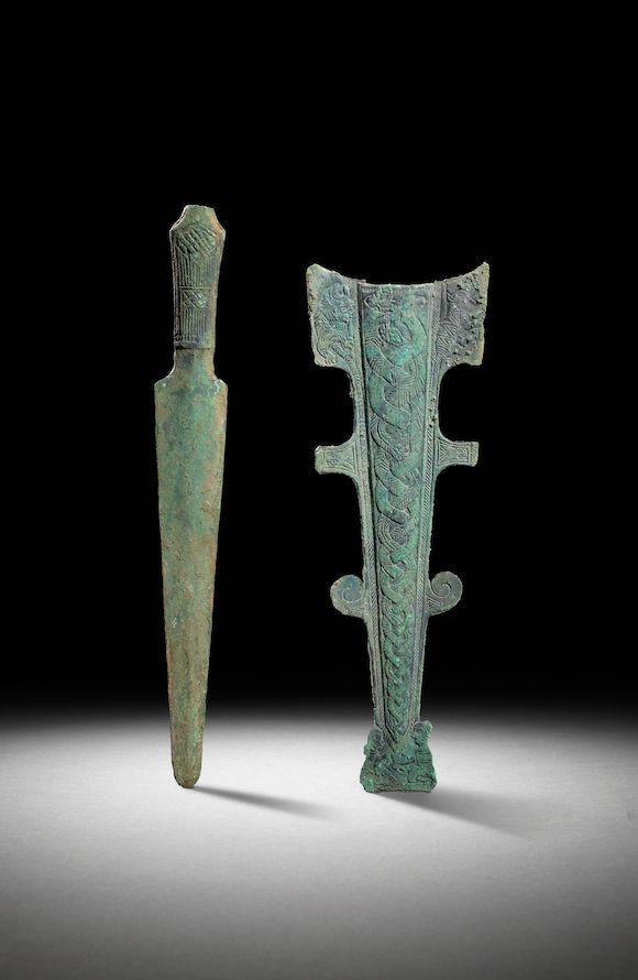 Bonhams : An archaic bronze short sword Early Eastern Zhou dynasty ...
