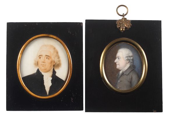 Bonhams : Edward Miles (British, 1752-1828) A Gentleman, wearing black ...