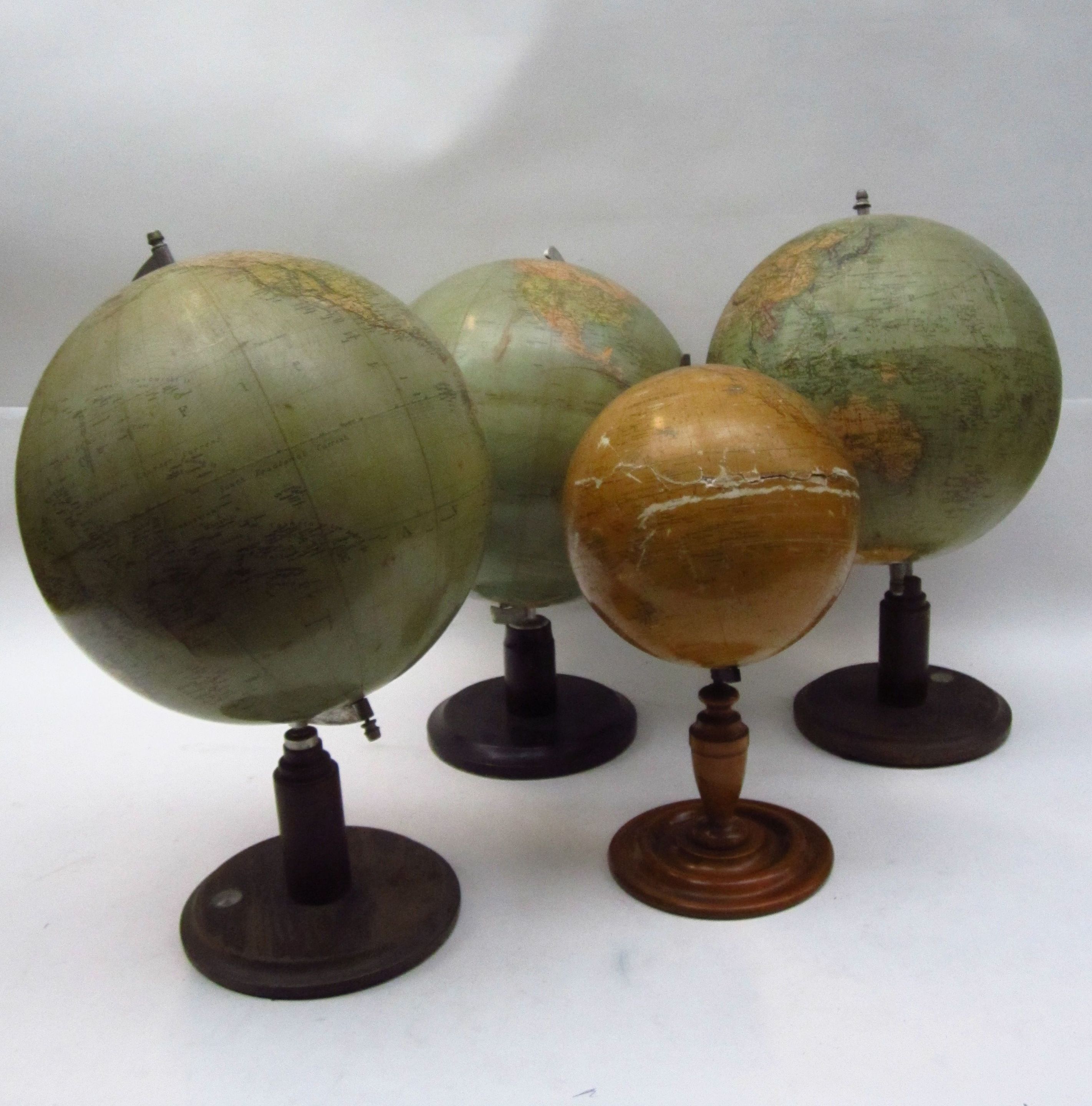 Bonhams : A collection of school terrestrial globes, (4)