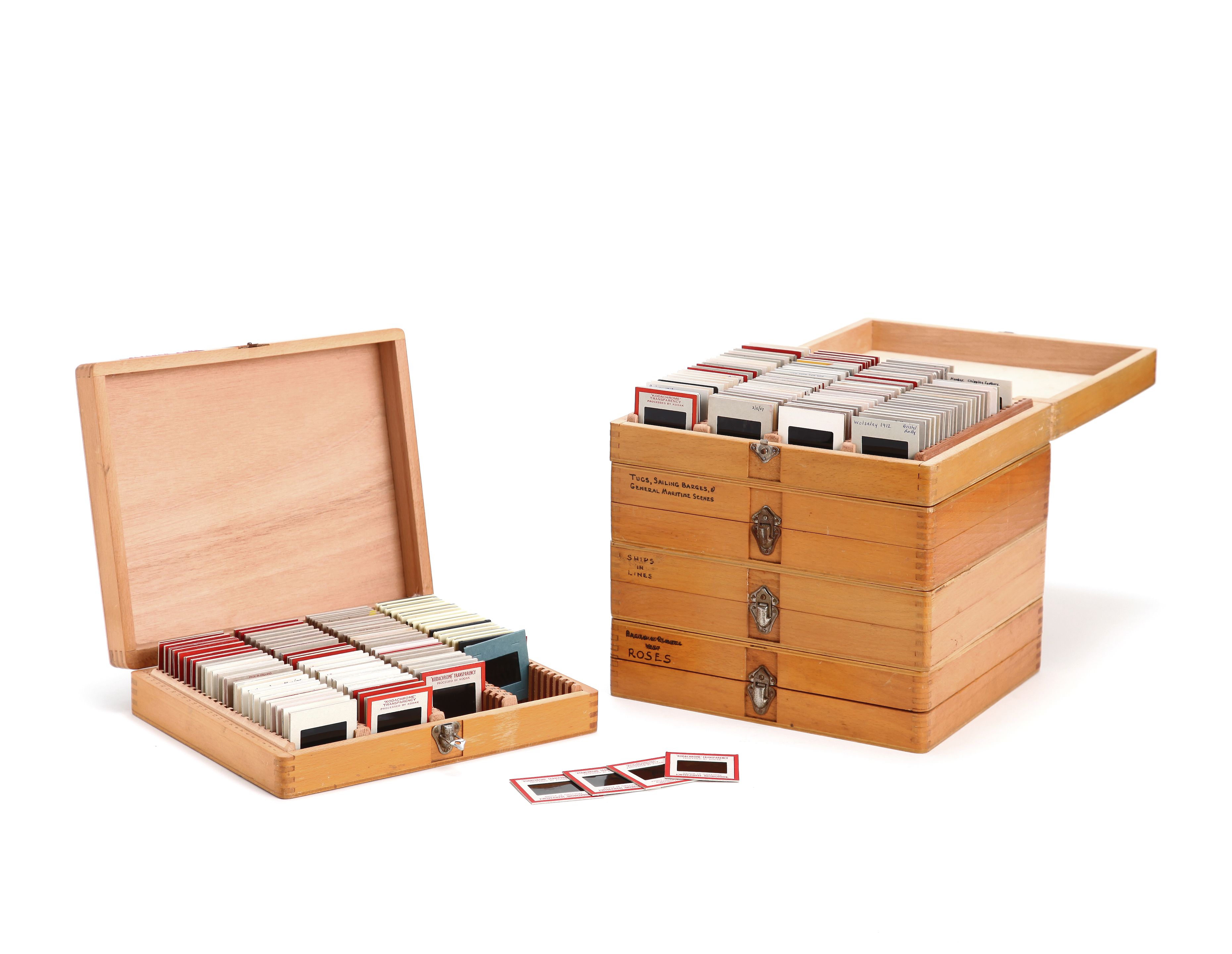 Bonhams Cars : Five boxes of photographic slides,