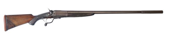 Bonhams : A 4-bore (3½in) single-barrelled hammer wild-fowling gun by ...