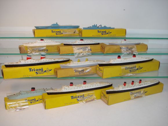 Bonhams : Tri-ang Minic Waterline Model Ships lot