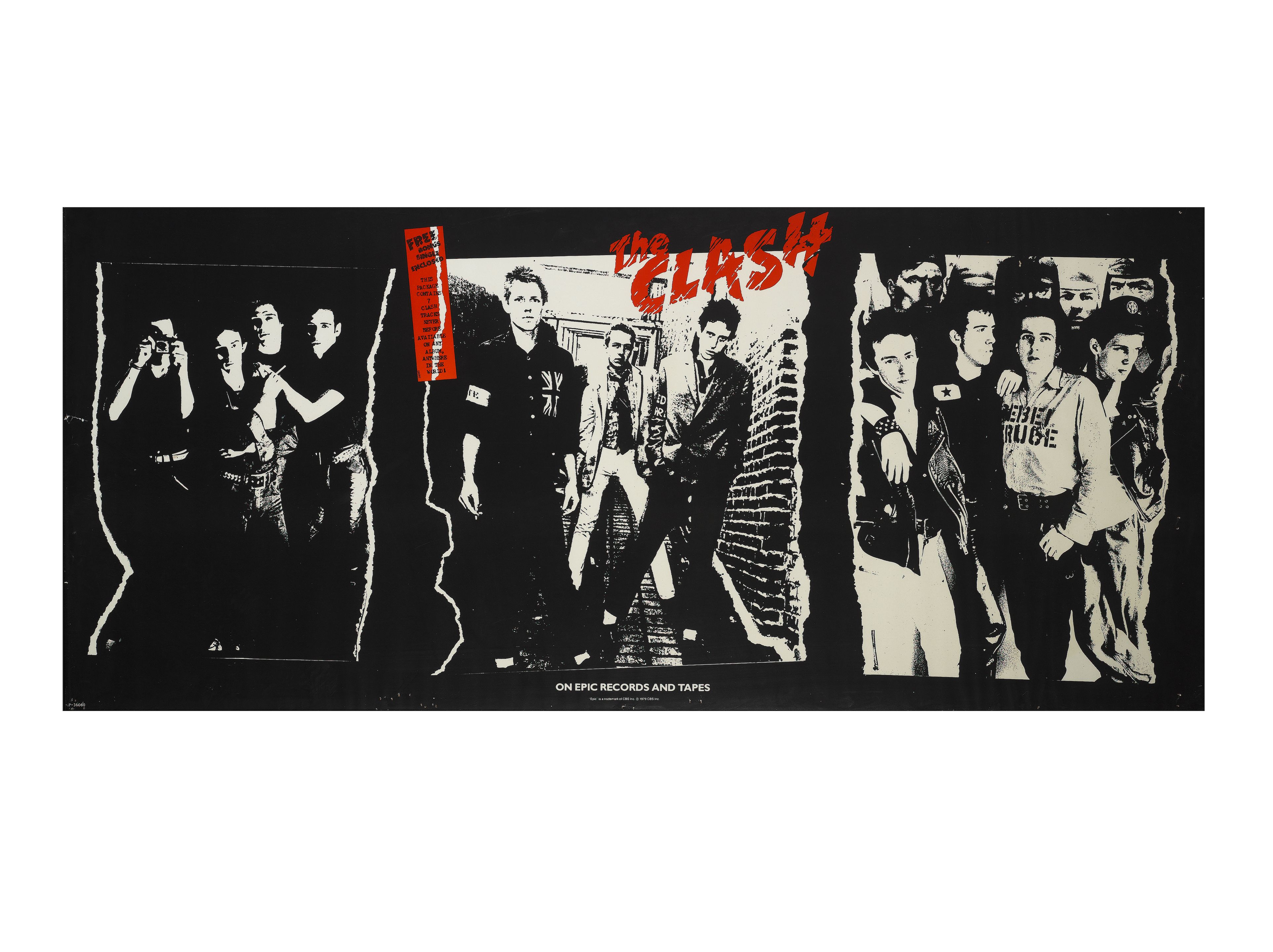 Bonhams : The Clash A promotional poster for the album 'The Clash', 1979,