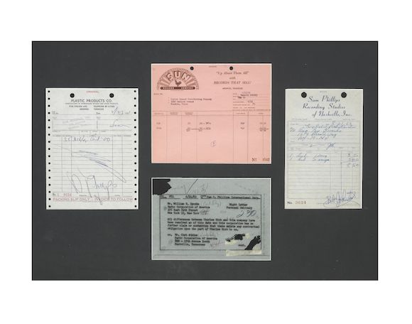 Bonhams : Sun Records/Sam Phillips: A group of documents relating to ...