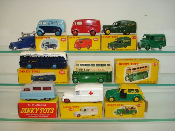 Bonhams : Dinky Commercial vans, buses, taxi and ambulance 10