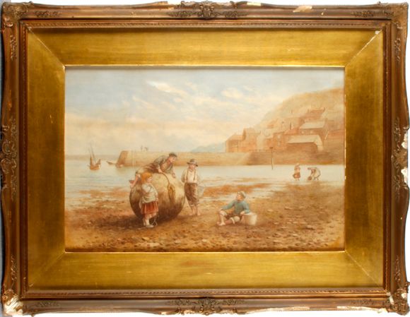 Bonhams : Kate E. Booth (British, active 1850-1870) 'The harbour buoy'