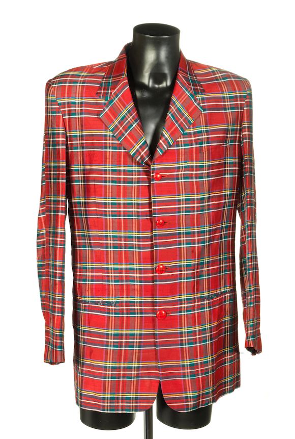 Bonhams : Rod Stewart: A stage worn red tartan suit jacket owned by Rod ...