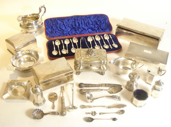 Bonhams : A collection of silver various makers and dates