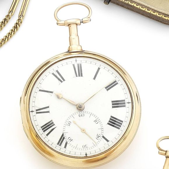 Bonhams : Tupman. An early 19th century 18ct gold pair case pocket ...