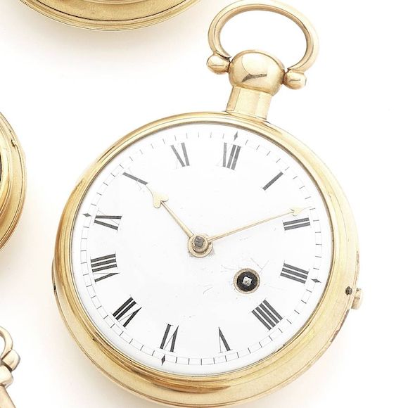 Bonhams : Ellicott. A fine late 18th century 18ct gold open face pocket ...