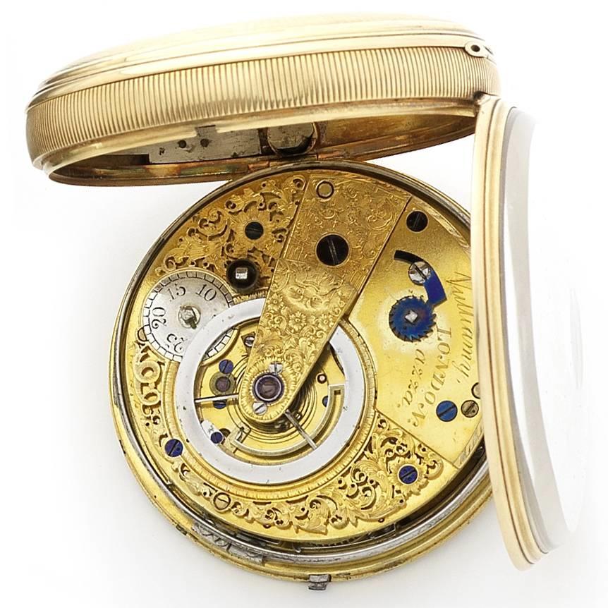 Vulliamy, London. A fine early 19th century 18ct gold key wind quarter ...